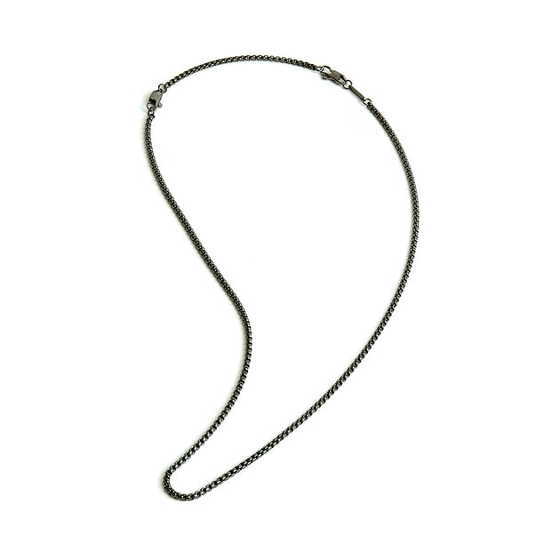 3mm Box chain necklace with a black finish – Gemini Official
