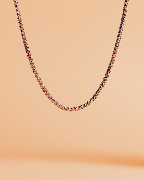 3mm Box chain necklace with a bronze finish – Gemini Official